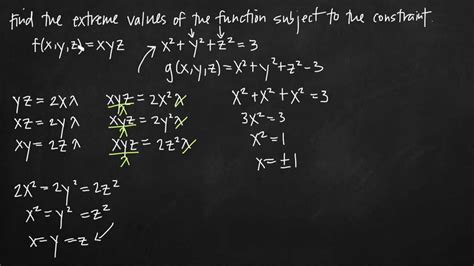 Lagrange Multipliers Formula