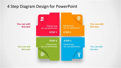Free 4 Step Diagram Template For Powerpoint Slidemode