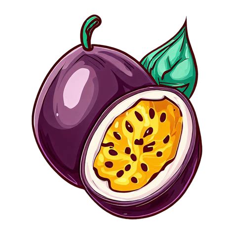 Passionfruit Illustration Icon Illustration Outline Fruit Iconpack