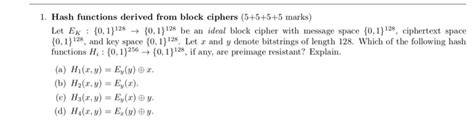 1 Hash Functions Derived From Block Ciphers 5555