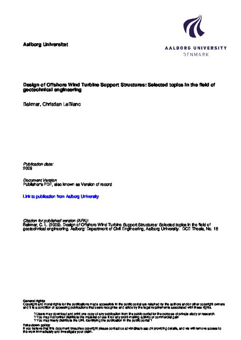 design of offshore wind turbine support structures dce thesis 2009