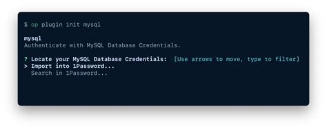 Use 1password To Authenticate The Mysql Cli With Biometrics 1password Developer