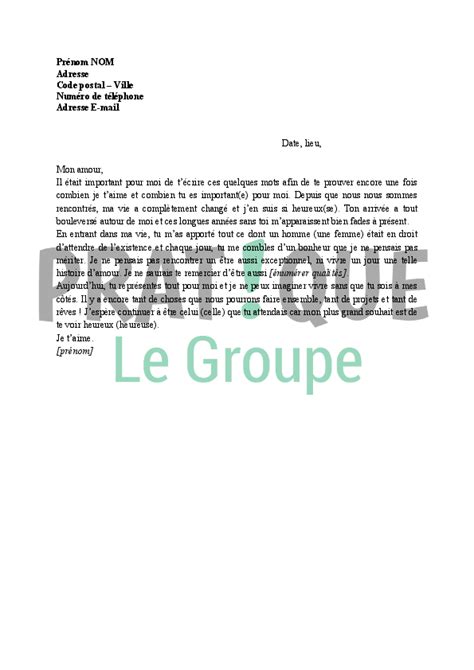 Lettre Pour Exprimer Un Sentiment Damour Au Quotidien Pratiquefr