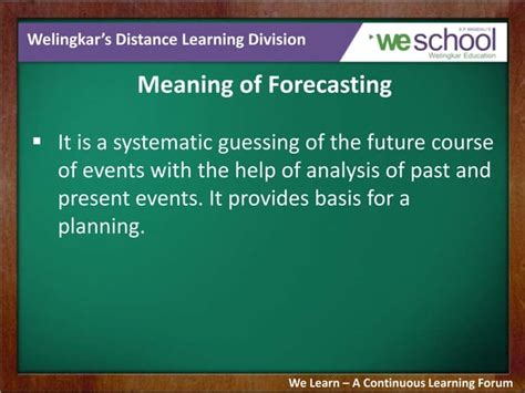 Forecasting Principles Of Management Pptx