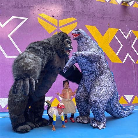 26m Inflatable King Kong Godzilla Costume For Adult Halloween Plush