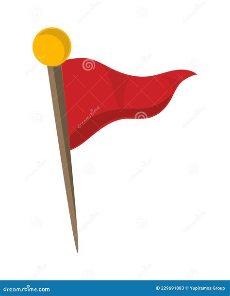 Marker Flag Flat Icon Stock Illustration Illustration Of Location 229691083