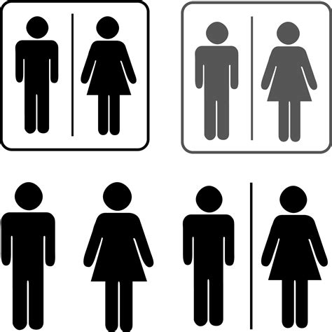 WC Sign Icon Toilets Icon Unisex Toilet Symbol Vector Man And Woman Icons 23788303 Vector Art