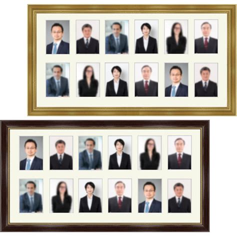 歴代写真専用額 HA 155 歴代校長や所長など一堂にまとめて飾れる専用額です