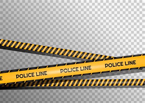 Creative Vector Illustration Of Black And Yellow Police Stripe Border