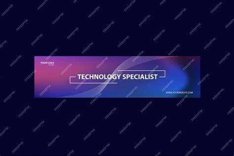 Premium Vector Gradient Abstract Fluid Technology Linkedin Banner Free Vector