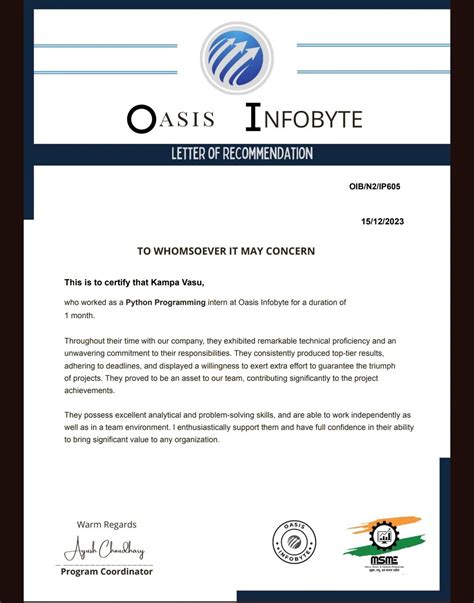 Kampa Vasu On Linkedin Oasisinternship Codingjourney Grateful Oasisinfobyteinternship