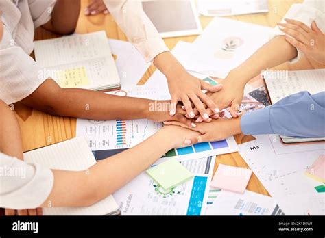 Teamwork Women Collaboration Or Hands In Support Trust Or Motivation For Brand Strategy