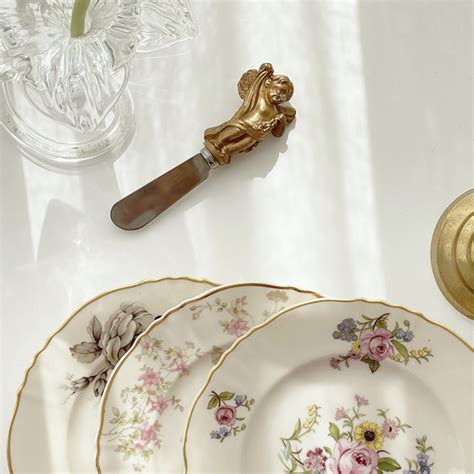 빈티지 장식용 도자기 시라쿠스 접시 3pcs 세트 천사 스프래더 증정