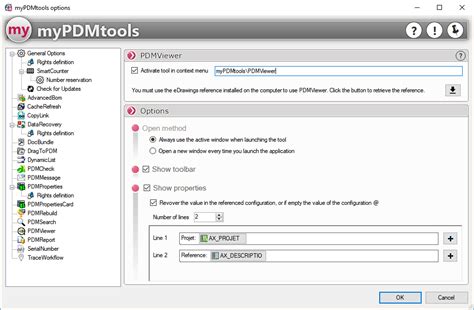 Pdmviewer Options