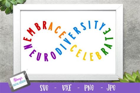 Neurodiversity Infinity Sign Word Art Graphic By Stacysdigitaldesigns