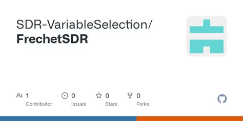 GitHub SDR VariableSelection FrechetSDR