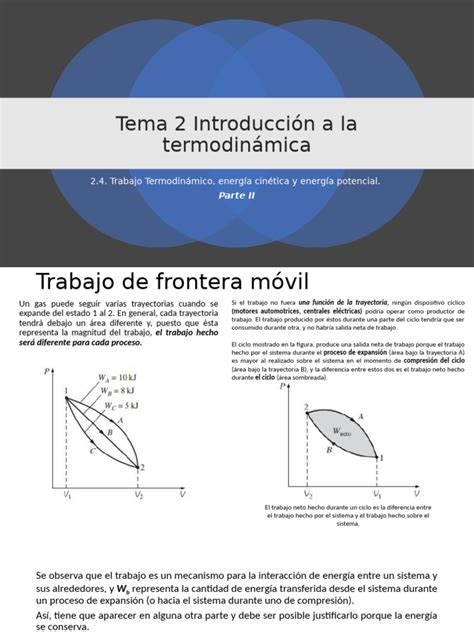 Tema 2 Introducción A La Termodinámica Parte Ii Pdf Presión Gases