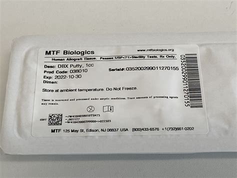 New Depuy Dbx Putty 1cc 038010 Exp 2022 10 H24 Dbx Putty 1cc Disposables General For Sale