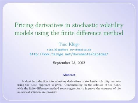Pricing Derivatives In Stochastic Volatility Models Using The Monarch