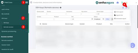 how to access ssh remote access report pam core segura community