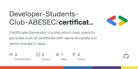 GitHub Developer Babes Club ABESEC Certificate Generator Certificate Generator Is A Tool