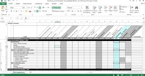 download risk assessment excel template software engineering