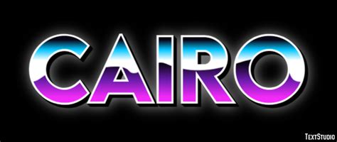 Cairo Arcade Text Effect Generator