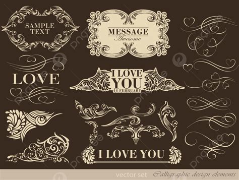 Calligraphic Design Elements Vector Hd Images Calligraphic Design Elements And Page Decoration