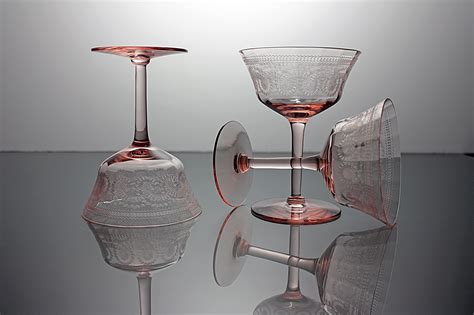 For Holly Burris Morgantown Etched Champagne Glasses Set Of 2