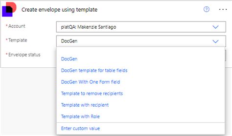 Create Envelope Using Template