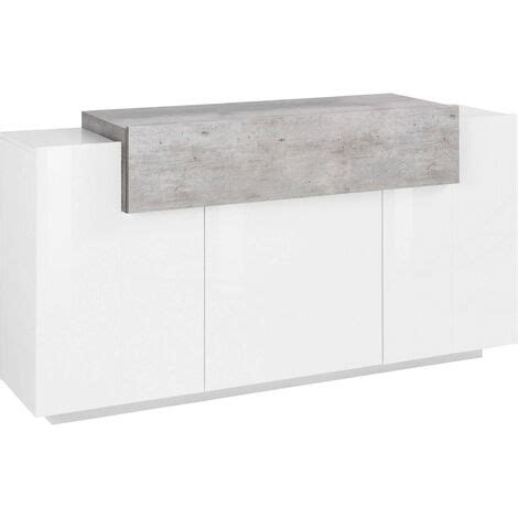 Dmora Aparador Moderno De 4 Puertas Con Solapa Made In Italy Aparador