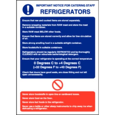 Refrigerator Guidelines Sign X Mm Fridge Vinyl Notice EBay