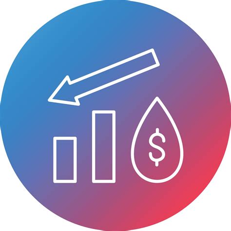 Oil Price Decrease Line Gradient Circle Background Icon 16859414 Vector Art At Vecteezy