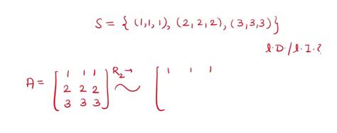 SOLVED Determine Whether The Set S Is Linearly Independent Or Linearly Dependent S