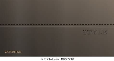 Vector Eps10 Leather Texture Stitches Text Stock Vector Royalty Free
