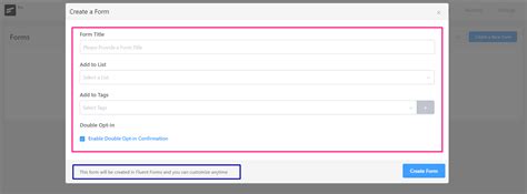 opt in forms fluent forms basic configuration fluentcrm