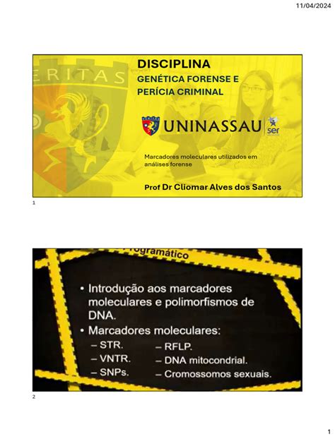 Marcadores Moleculares Utilizados Em Análises Forense Pdf