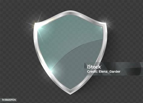 유리 방패 3d 블루 아크릴 유리 패널 벡터 보호 기호 0명에 대한 스톡 벡터 아트 및 기타 이미지 0명 3차원 형태 경호 Istock