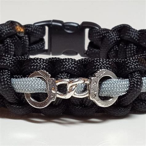 Thin Silver Line Correctional Officer Paracord Trilobite Etsy
