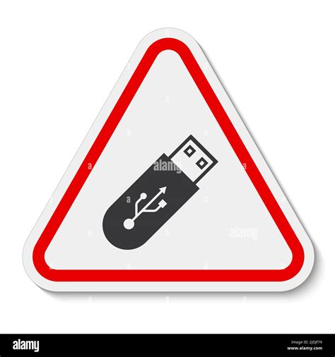 Do Not Use Flash Drive Symbol Sign Isolate On White Background Vector