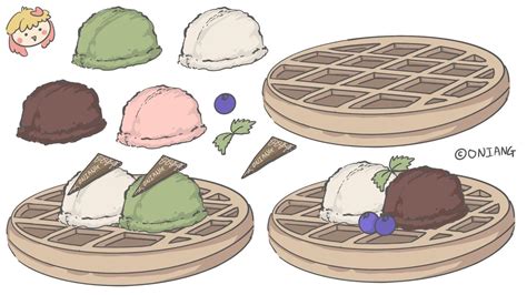 굿노트스티커 Procreate Drawing 다이어리 꾸미기 다꾸 아이패드 프로크리에이트 일러스트 손그림그리기 나만의 굿노트 스티커 펼쳐진 와플그리기 무료공유마감