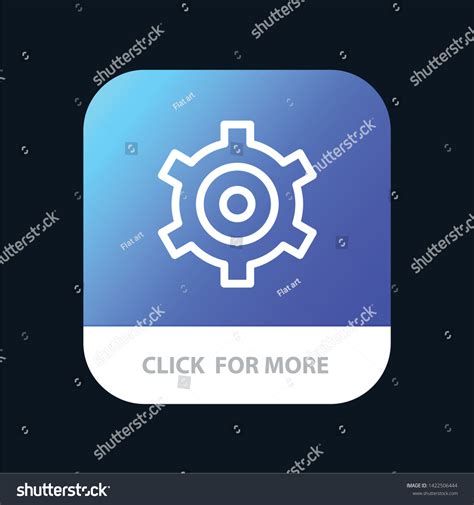 Gear Setting Cogs Mobile App Button Vector De Stock Libre De Regal As