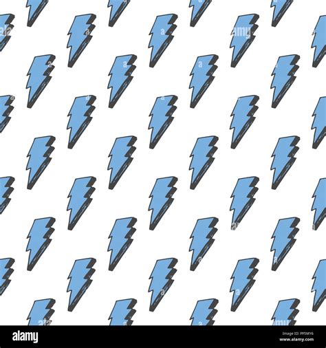 Lightning Seamless Pattern Vector Illustration Hand Drawn Sketched Doodle Lightning Symbols