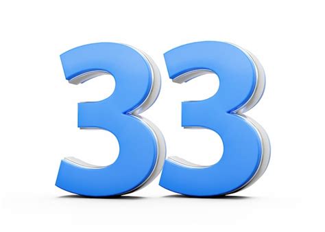 Premium Photo D Number Thirty Three Made Of Blue Body With Silver