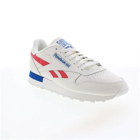 Reebok Classic Leather Mens Beige Leather Lace Up Lifestyle Sneakers S