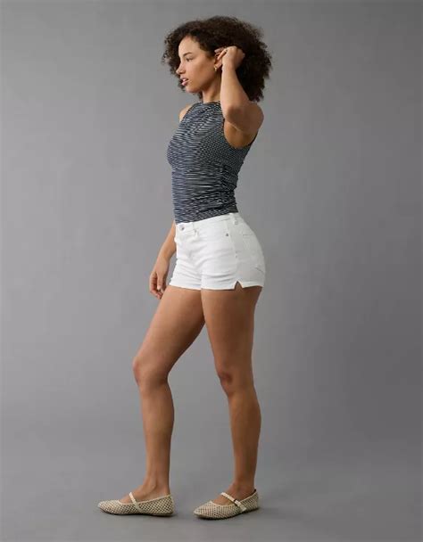 Ae Next Level Curvy High Waisted Denim Short Short