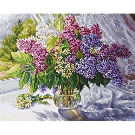Kit Point De Croix Bouquet De Lilas LUCA S