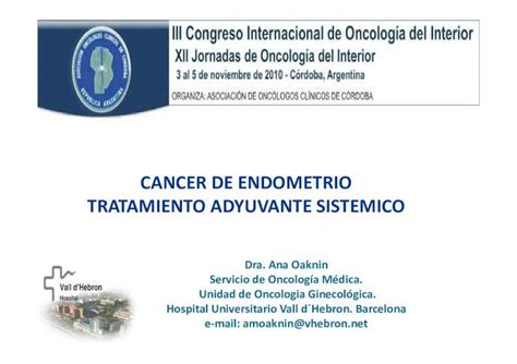 PDF CANCER DE ENDOMETRIO TRATAMIENTO ADYUVANTE CANCER DE ENDOMETRIO INTRODUCCION El CE