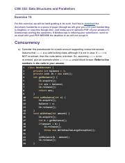 Exercises EX15 Concurrency Pdf CSE 332 Data Structures And