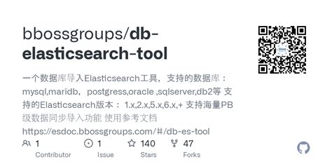 GitHub bbossgroups db elasticsearch tool 一个数据库导入Elasticsearch工具